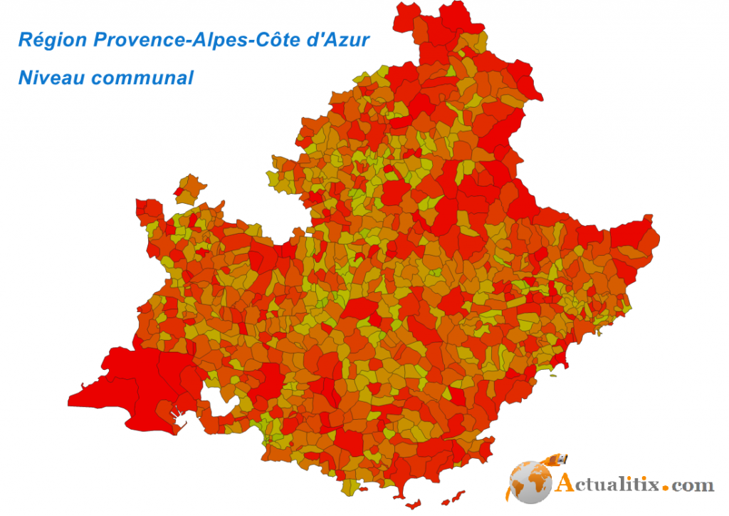 Shapefiles des régions au niveau communal