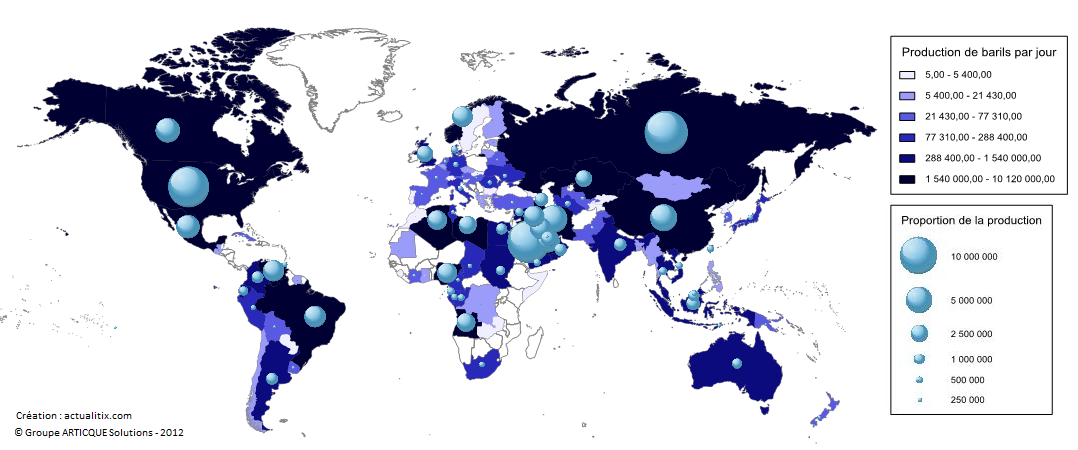 Carte Des Pays Producteurs De Pétrole