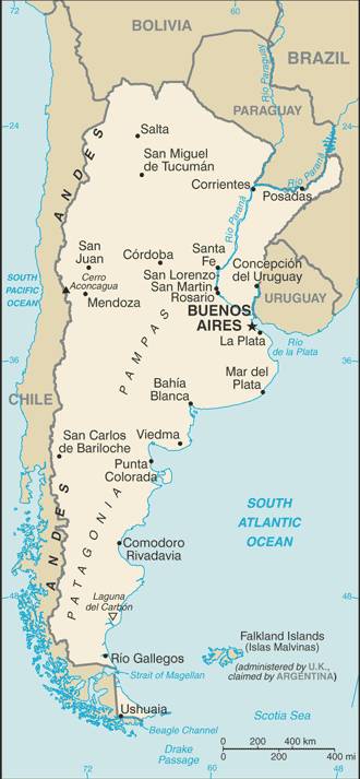 Carte de l'Argentine - Images et cartes de l'Argentine en Amérique du Sud Carte de l'Argentine - Images et cartes de l'Argentine en Amérique du Sud
