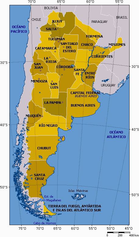 Carte de l'Argentine - Images et cartes de l'Argentine en Amérique du Sud Carte de l'Argentine - Images et cartes de l'Argentine en Amérique du Sud