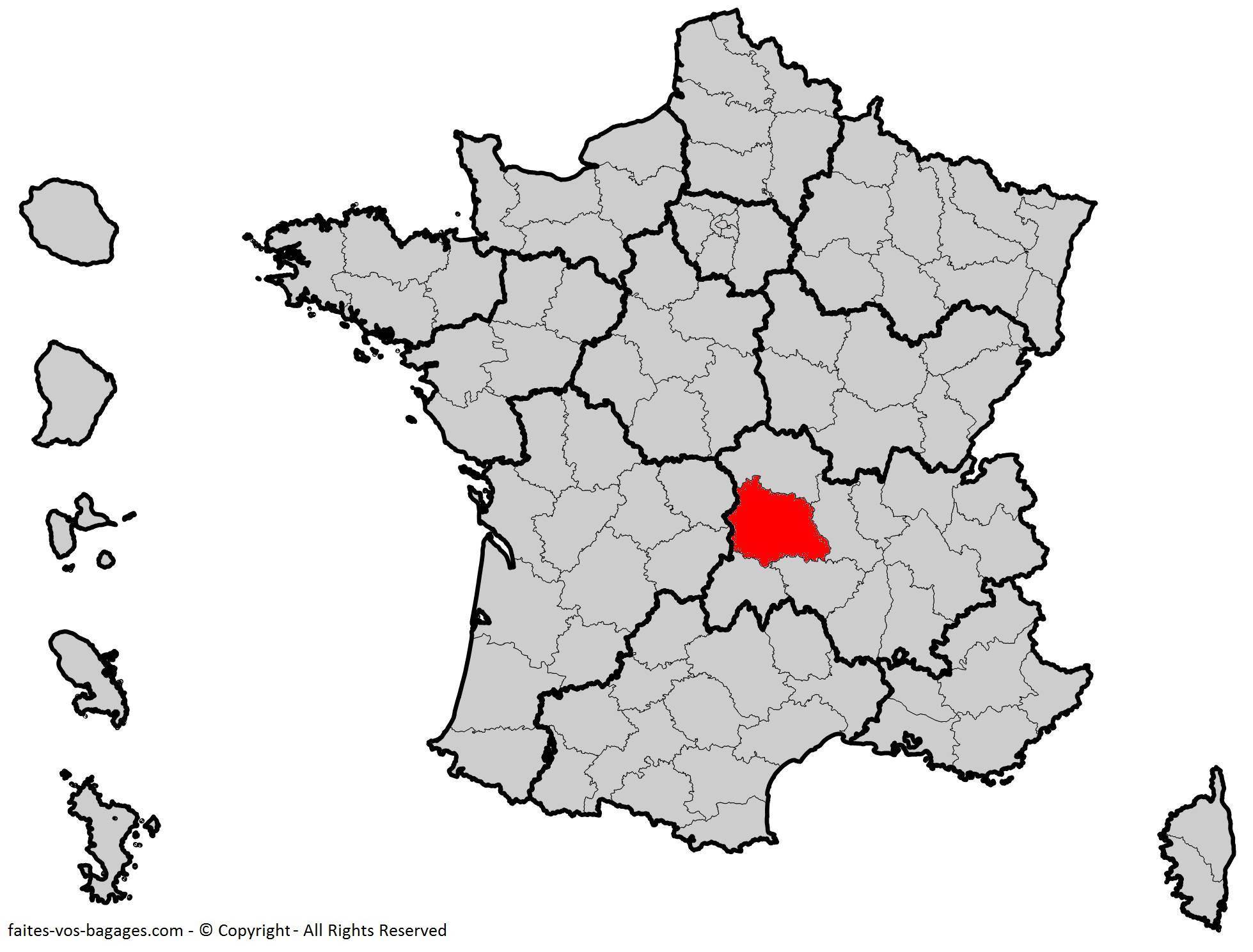 Carte du Puy-de-Dôme - Puy-de-Dôme carte du département 63 Carte du Puy-de-Dôme - Puy-de-Dôme carte du département 63