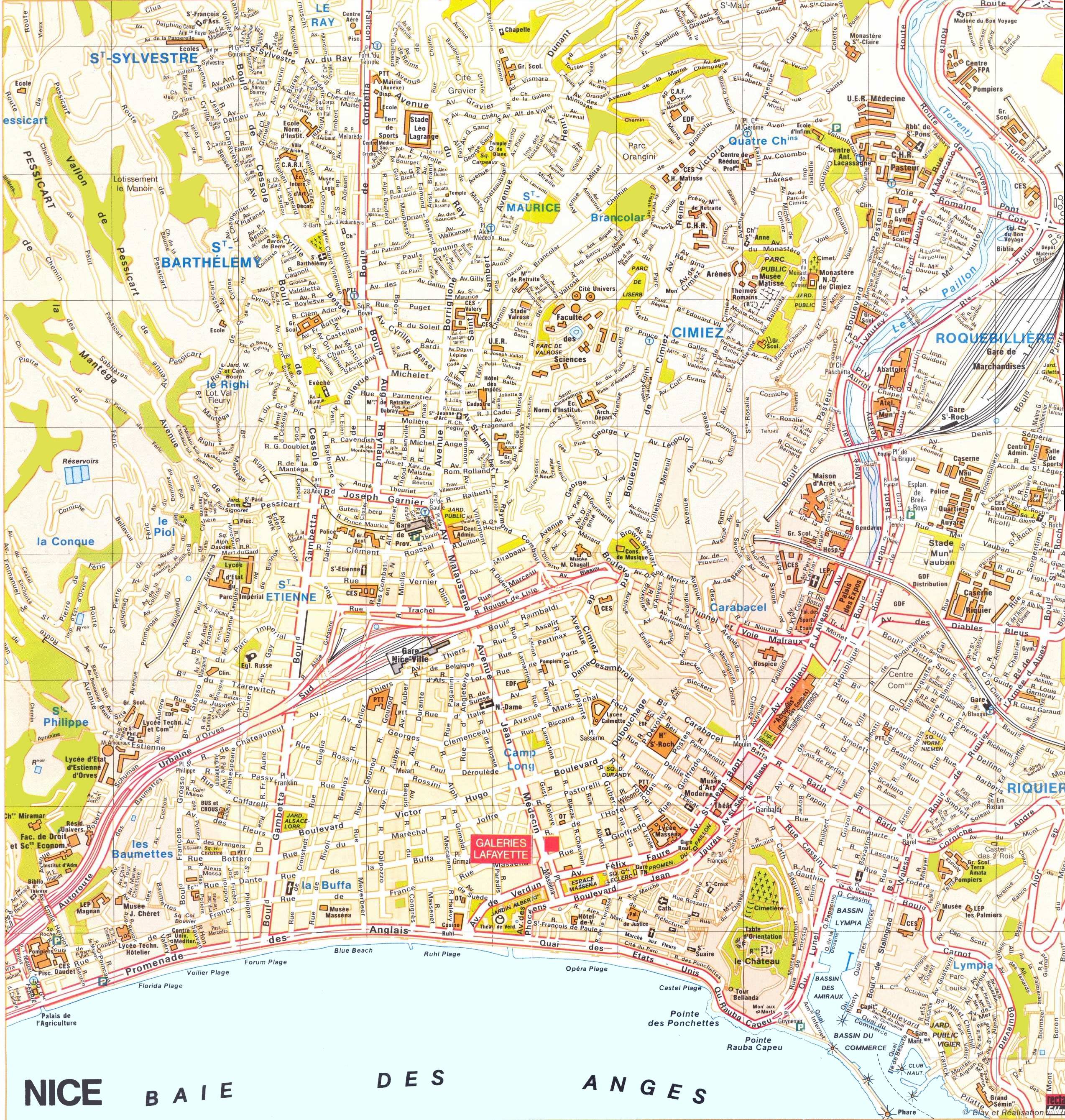Carte de Nice - Cartes et plans de Nice préfecture des Alpes-Maritimes