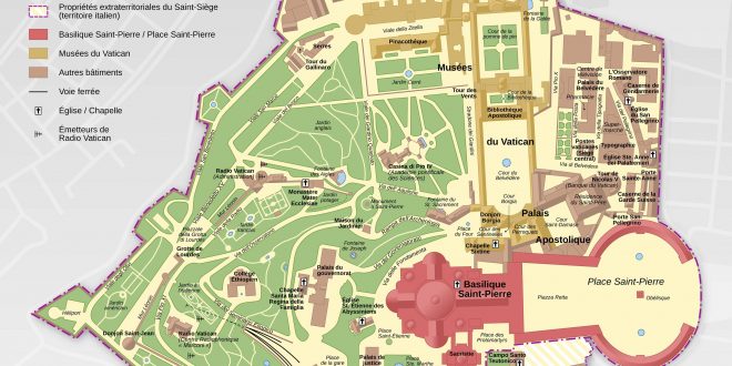 Plan du Vatican - Carte de la Cité du Vatican - Plan touristique