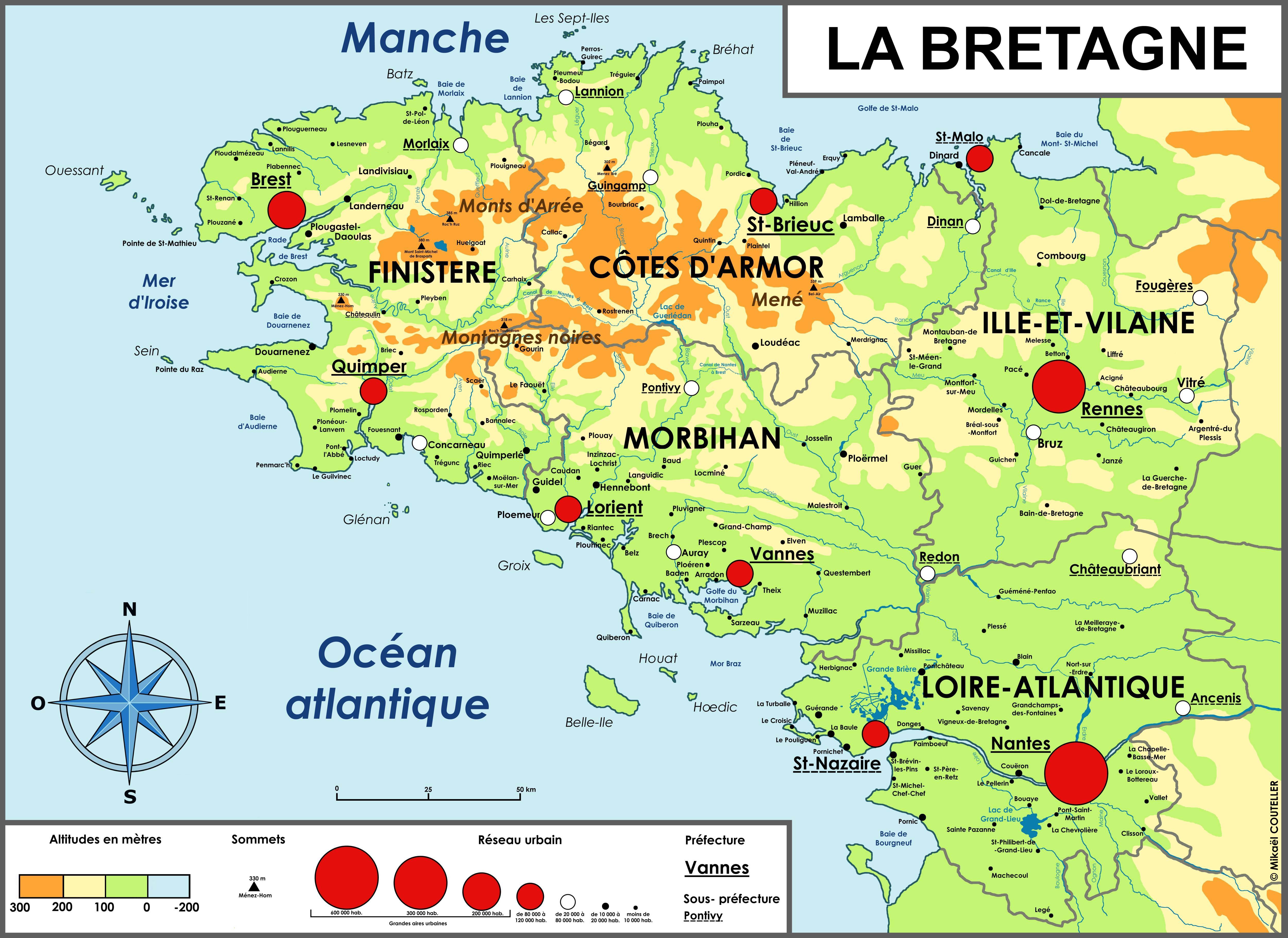 La Bretagne Map La Bretagne Map