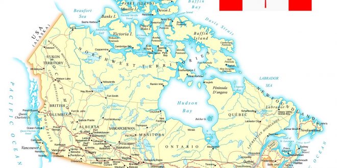 Carte du Canada - Cartes des villes, du relief, administrative, régions...