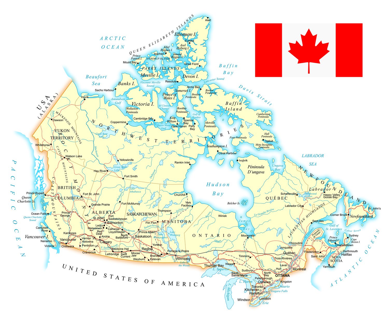 Carte Du Canada Cartes Des Villes Du Relief Administrative R gions Carte Du Canada Cartes Des Villes Du Relief Administrative R gions
