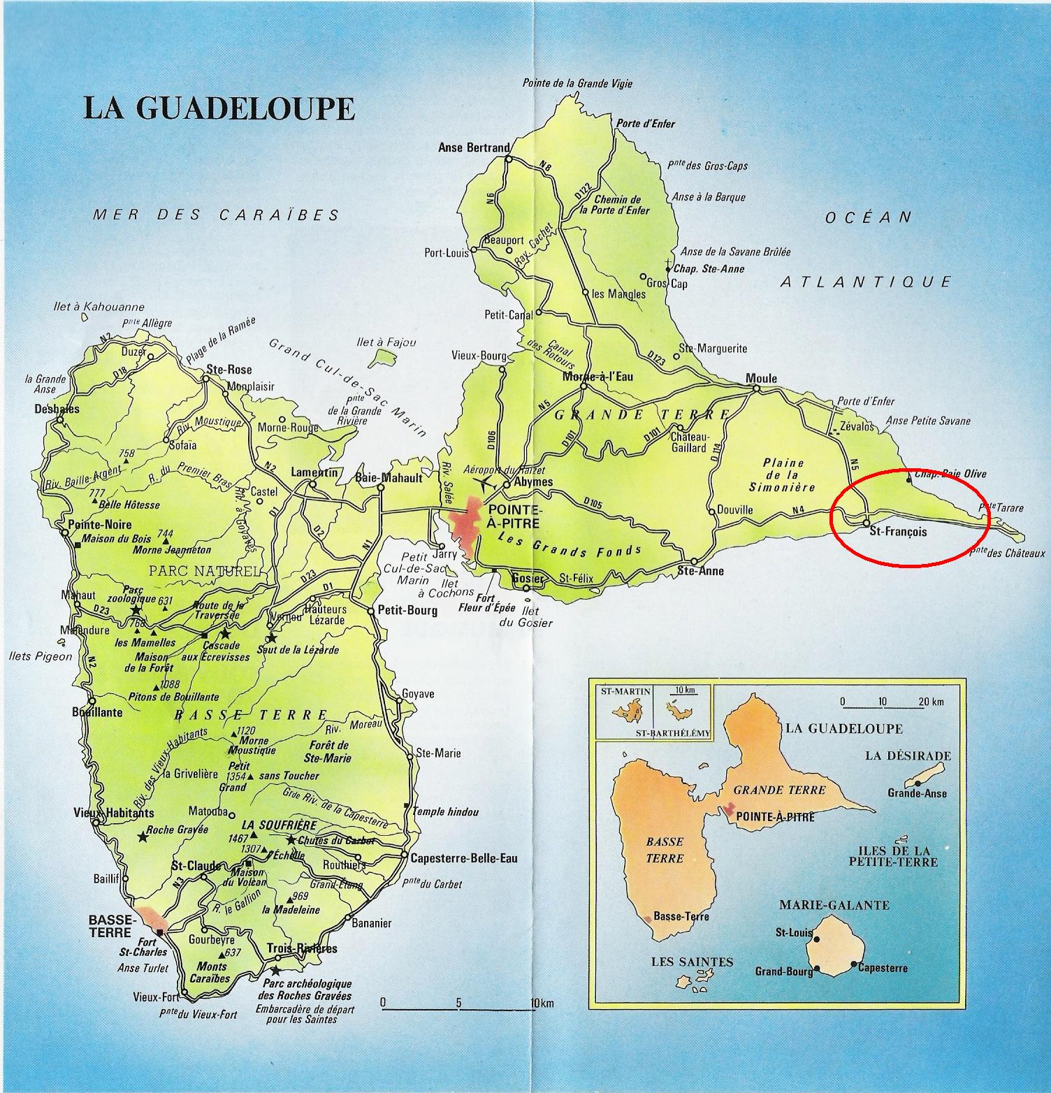 Carte De La Guadeloupe Carte Du D partement Et De La R gion Carte De La Guadeloupe Carte Du D partement Et De La R gion