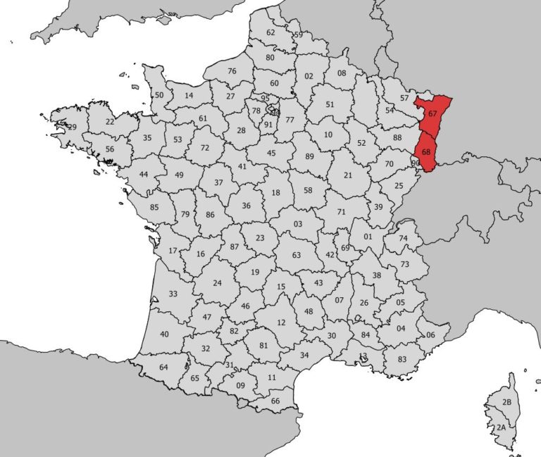 Carte de l'Alsace - Des cartes sur cette région de l'Est de la France