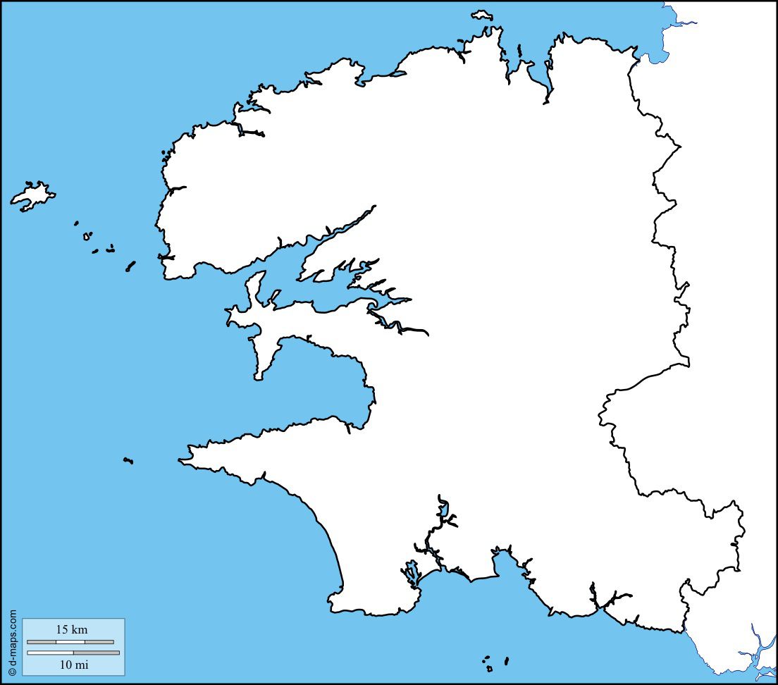 Carte du Finistère - Finistère carte des villes, relief, politique