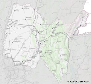 Carte de l'Ain - Ain carte du département 01 - villes, sites ...