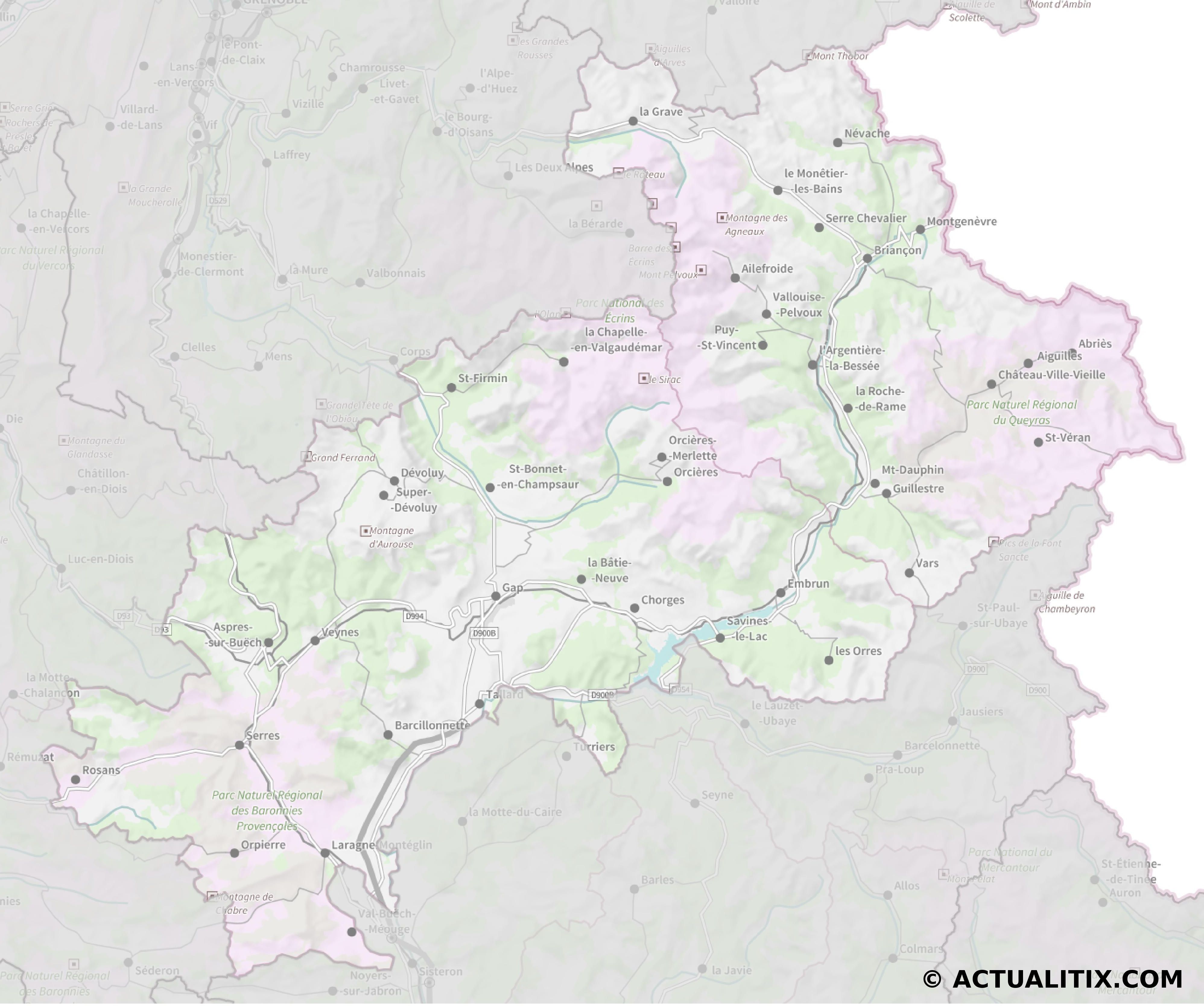 Carte des Hautes-Alpes - Hautes-Alpes carte du département 05 Carte des Hautes-Alpes - Hautes-Alpes carte du département 05