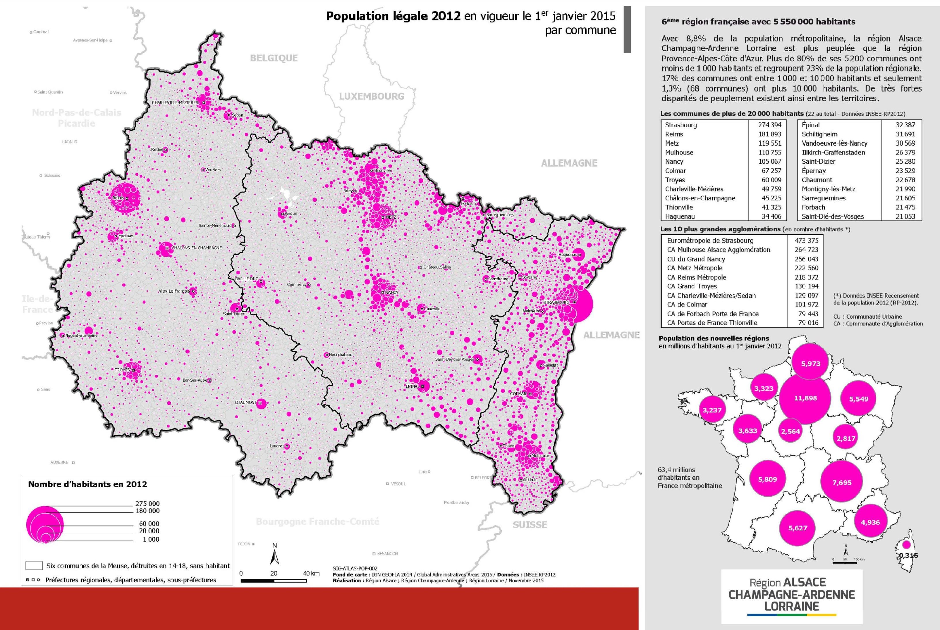 Carte du Grand Est - Grand Est carte des villes, départements, tourisme ...