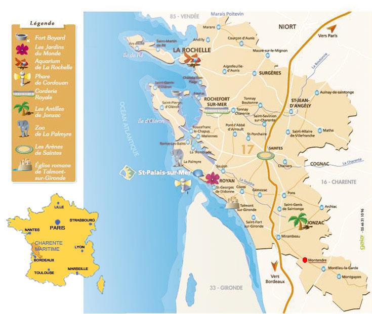 Carte de la Charente-Maritime - Charente-Maritime carte des villes ... Carte de la Charente-Maritime - Charente-Maritime carte des villes ...