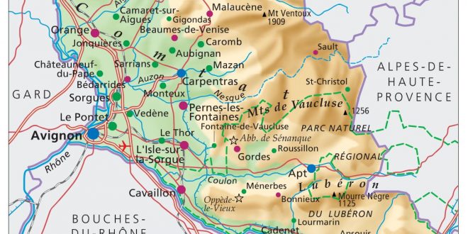 Carte du Vaucluse - Vaucluse carte des villes, communes, sites touristiques