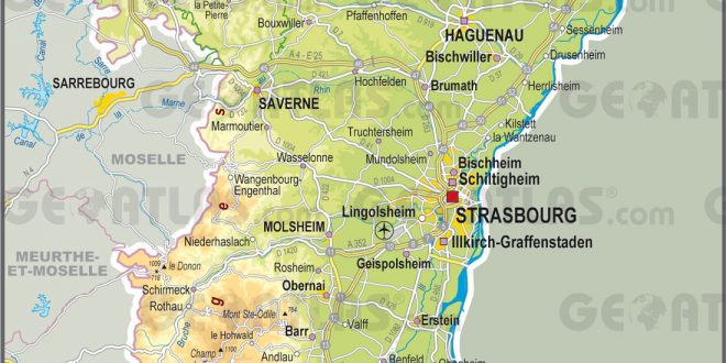 Carte du Bas-Rhin - Bas-Rhin carte du département 67