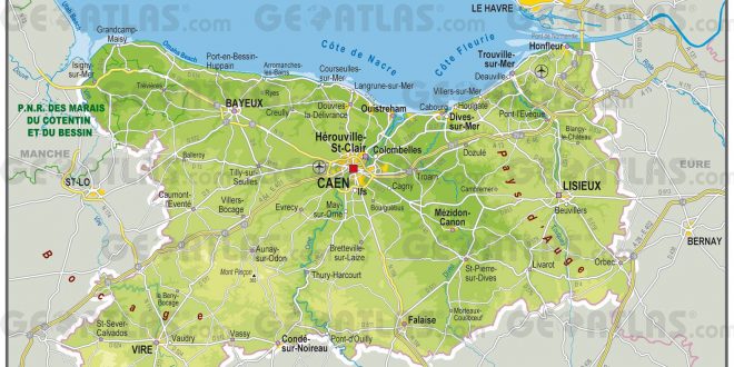 Carte du Calvados - Calvados carte du département 14 - villes, tourisme...