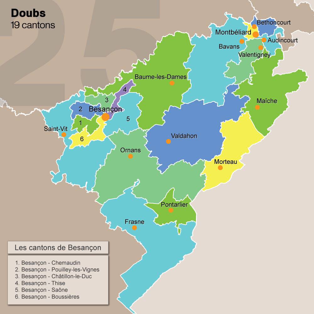 Carte du Doubs - Doubs carte du département 25 - villes, tourisme... Carte du Doubs - Doubs carte du département 25 - villes, tourisme...