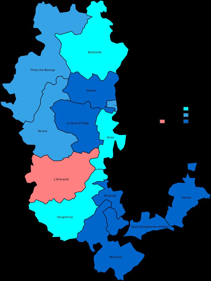 Carte du Rhône - Rhône carte du département 69 - villes, sites touristiques
