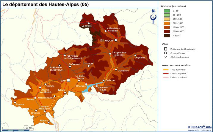 Carte des Hautes-Alpes - Hautes-Alpes carte du département 05 Carte des Hautes-Alpes - Hautes-Alpes carte du département 05
