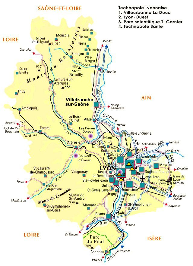 Carte Du Rh ne Rh ne Carte Du D partement 69 Villes Sites Touristiques Carte Du Rh ne Rh ne Carte Du D partement 69 Villes Sites Touristiques