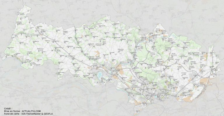 Carte du Val-d'Oise - Val-d'Oise carte du département 95