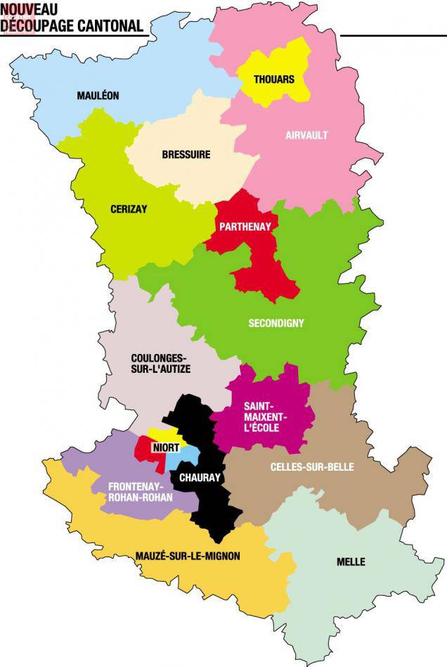 Carte des Deux-Sèvres - Deux-Sèvres carte du département 79