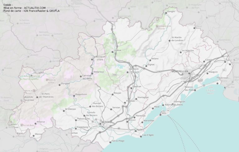 Carte de l'Hérault - Hérault carte du département 34 - villes, tourisme... Carte de l'Hérault - Hérault carte du département 34 - villes, tourisme...