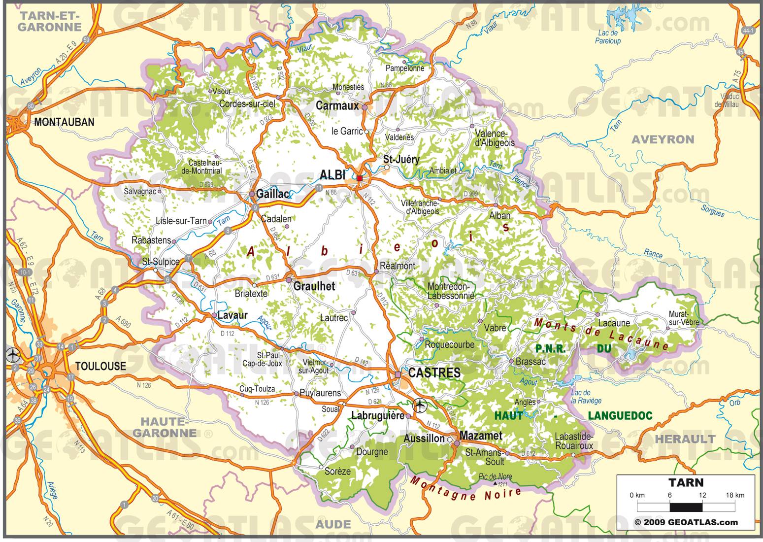 Carte Du Tarn Tarn Carte Du D partement 81 Villes Sites