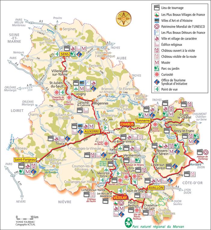 Carte détaillée de l Yonne » Vacances - Arts- Guides Voyages Carte détaillée de l Yonne » Vacances - Arts- Guides Voyages