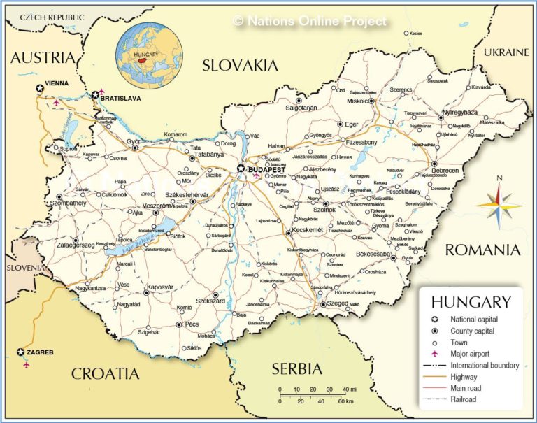 Carte de la Hongrie - Plusieurs cartes du pays se trouvant en Europe