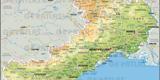 Carte du Languedoc-Roussillon - Plusieurs carte de la région