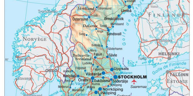 Carte de la Suède - Plusieurs cartes du pays du nord de l'Europe