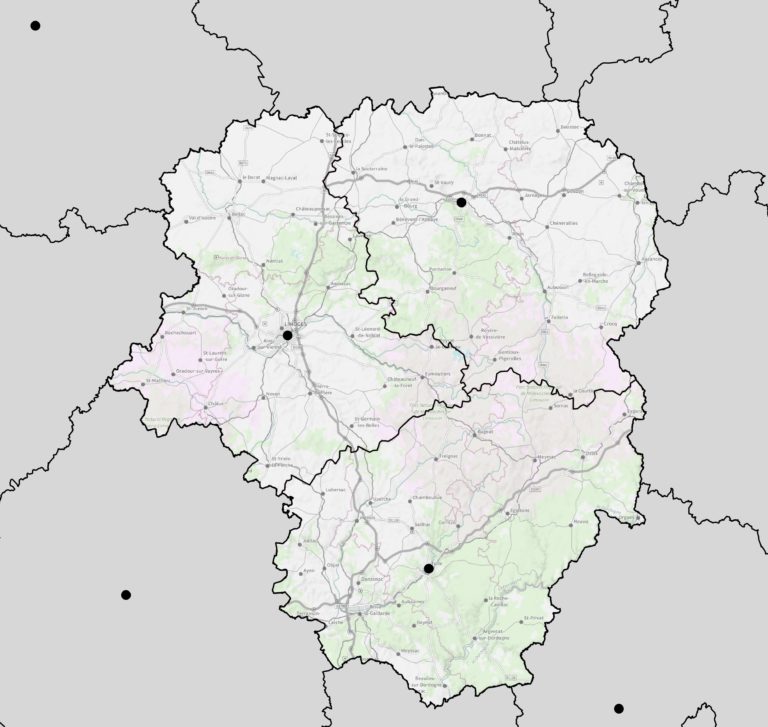 Carte du Limousin - Plusieurs cartes de la région du Limousin en France