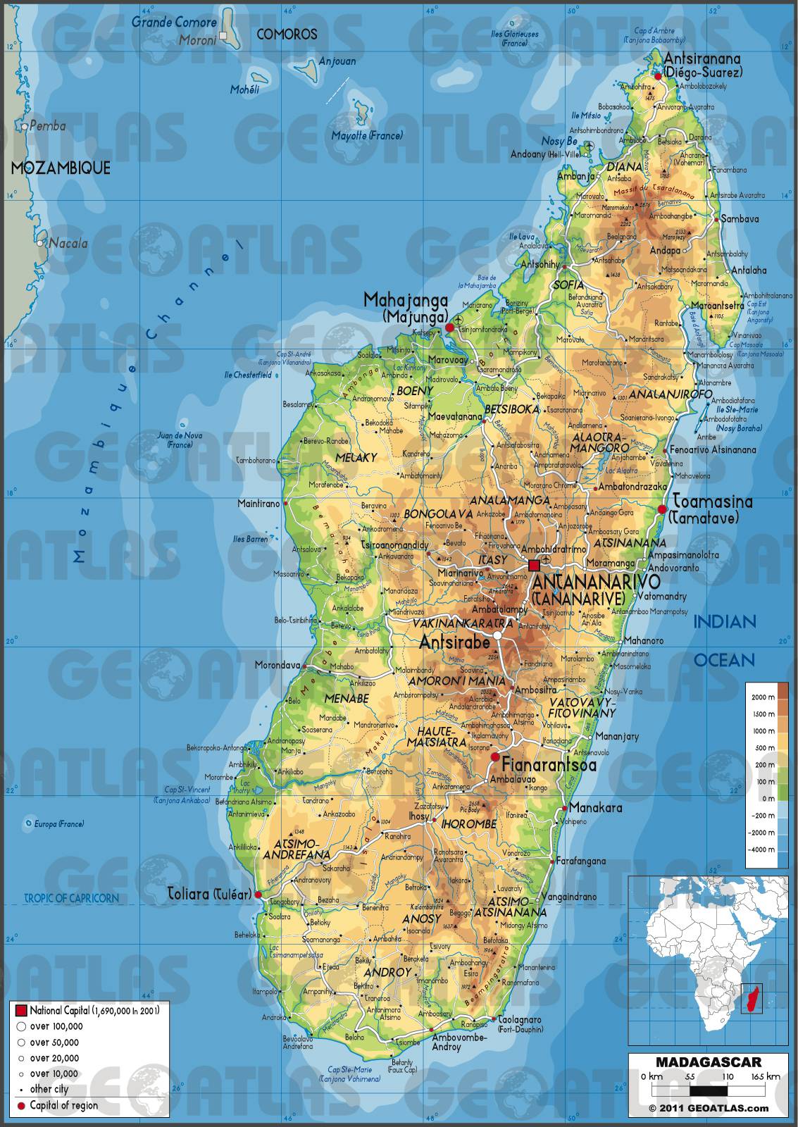 La Carte Géographique De Madagascar Carte De Madagascar Plusieurs