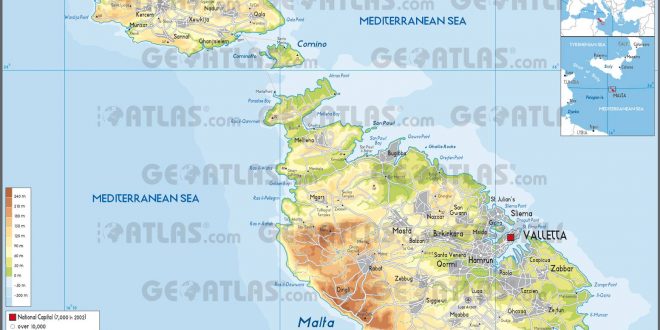 Carte de Malte - Plusieurs carte de l'île dans la méditérranée