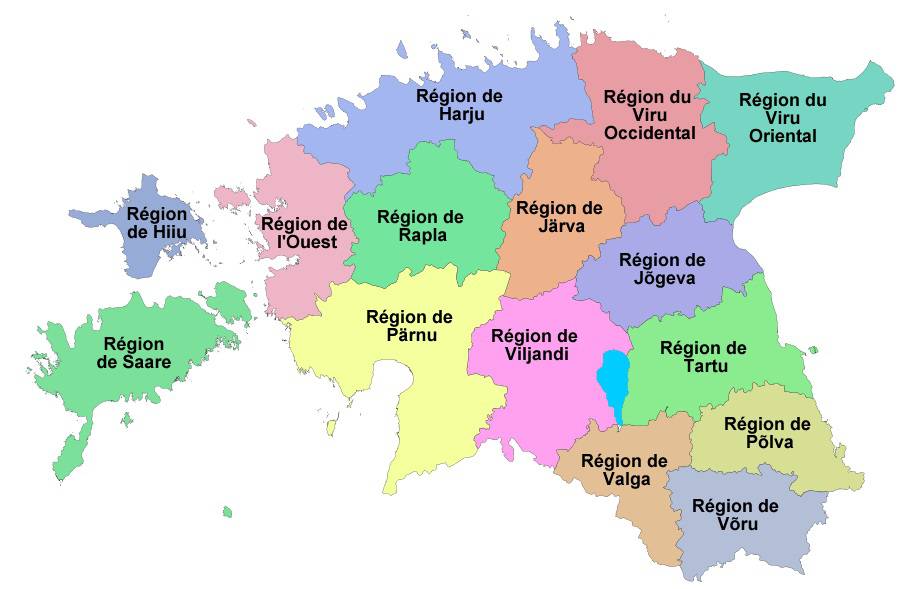 Carte de l'Estonie - Différentes cartes du pays balte en Europe