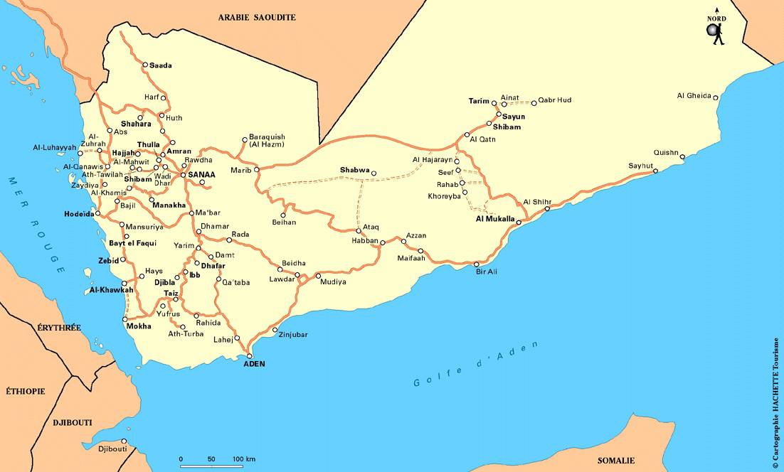 Carte du Yémen - Plusieurs cartes du pays du Moyen-Orient (villes ...