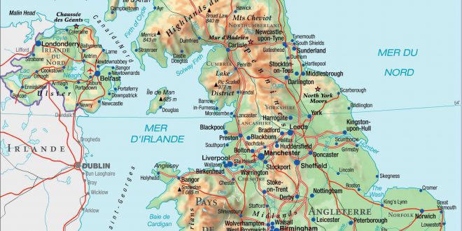Carte du Royaume-Uni - Découvrir plusieurs cartes du pays en Europe