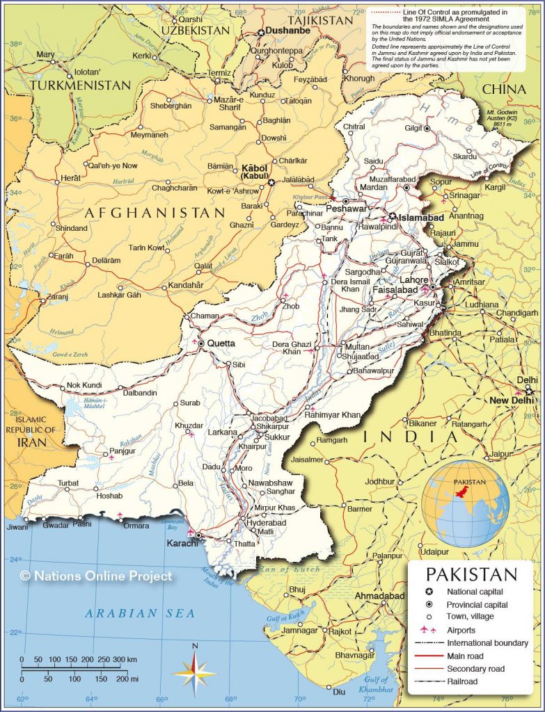 Carte du Pakistan - Plusieurs carte du pays en Asie