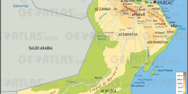 Carte d'Oman - Plusieurs du pays au Moyen-Orient