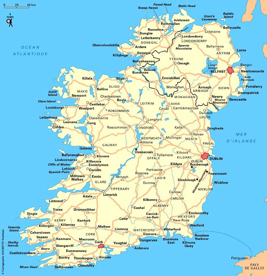Carte de l'Irlande du Nord - Plusieurs carte du pays (villes, europe...) Carte de l'Irlande du Nord - Plusieurs carte du pays (villes, europe...)