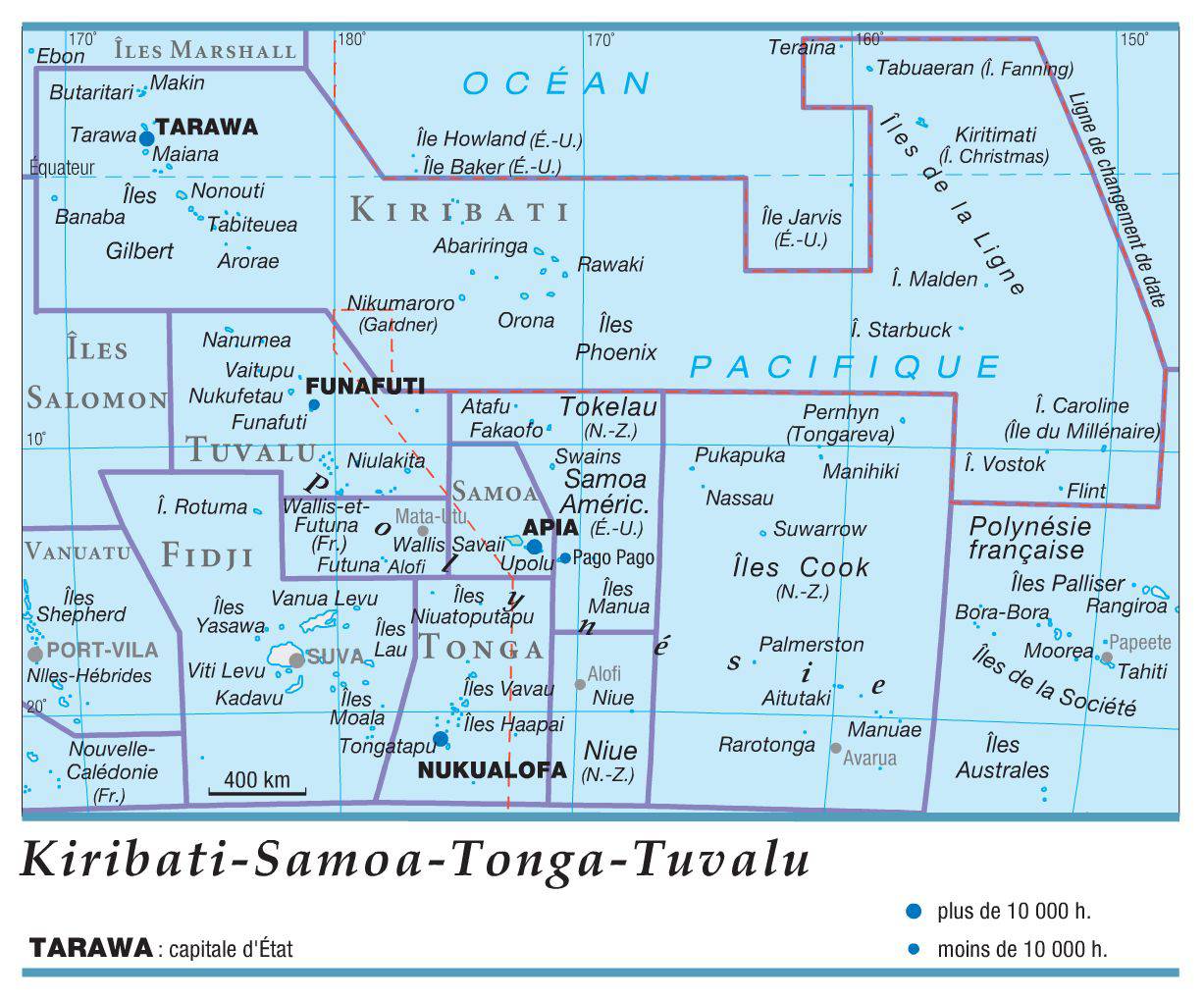 Carte des Kiribati - Plusieurs cartes du pays (villes, géo, politique...) Carte des Kiribati - Plusieurs cartes du pays (villes, géo, politique...)
