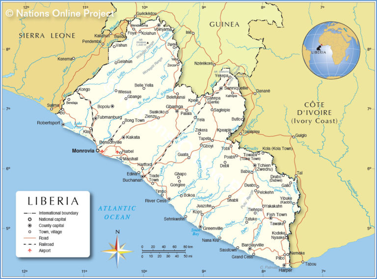 Carte du Liberia - Plusieurs carte du pays en Afrique