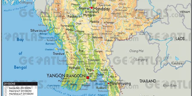 Carte de la Birmanie - Plusieurs cartes du pays en Asie