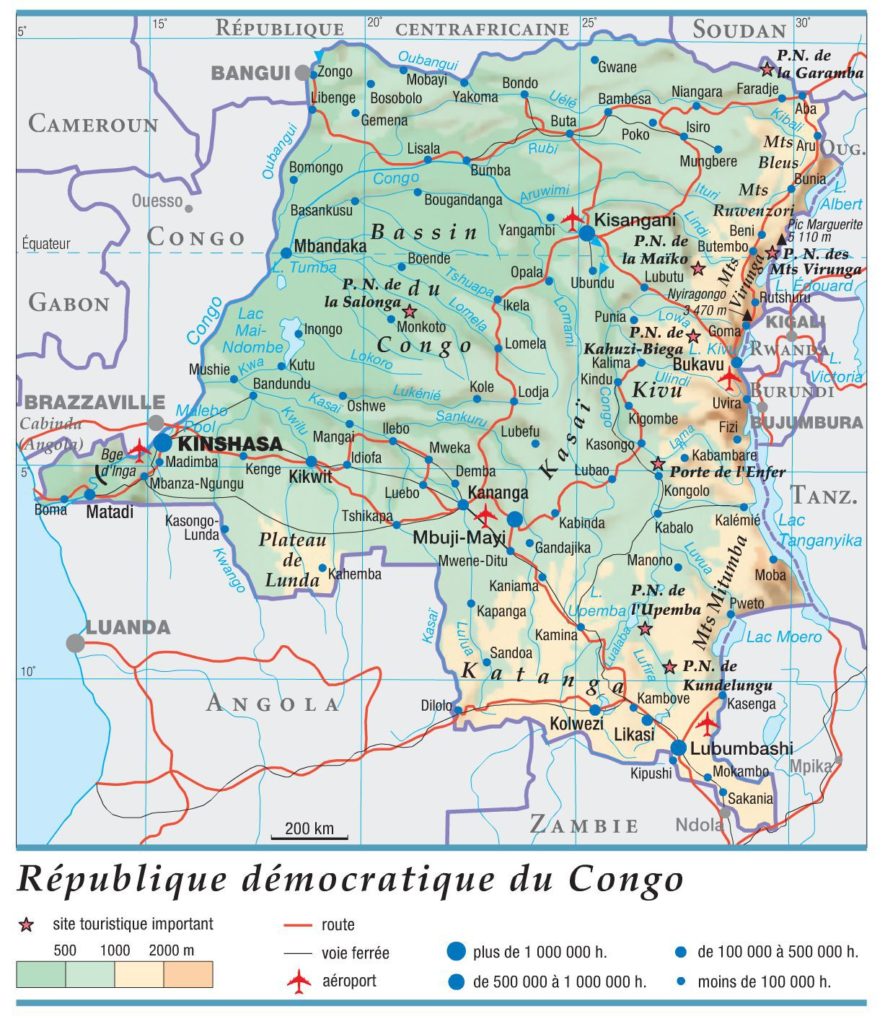 Carte de la République Démocratique du Congo - Plusieurs cartes