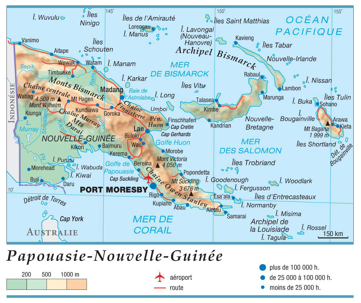 Carte de la Papouasie Nouvelle-Guinée - Plusieurs carte du pays