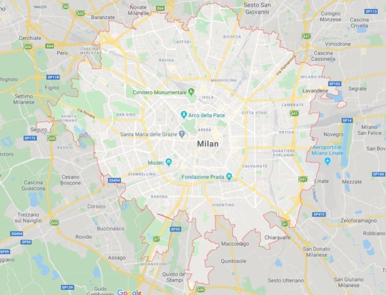 Carte de Milan en Italie - Plusieurs cartes de la ville en Lombardie