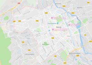 Carte de Nancy - Découvrir la préfecture de la Meurthe-et-Moselle