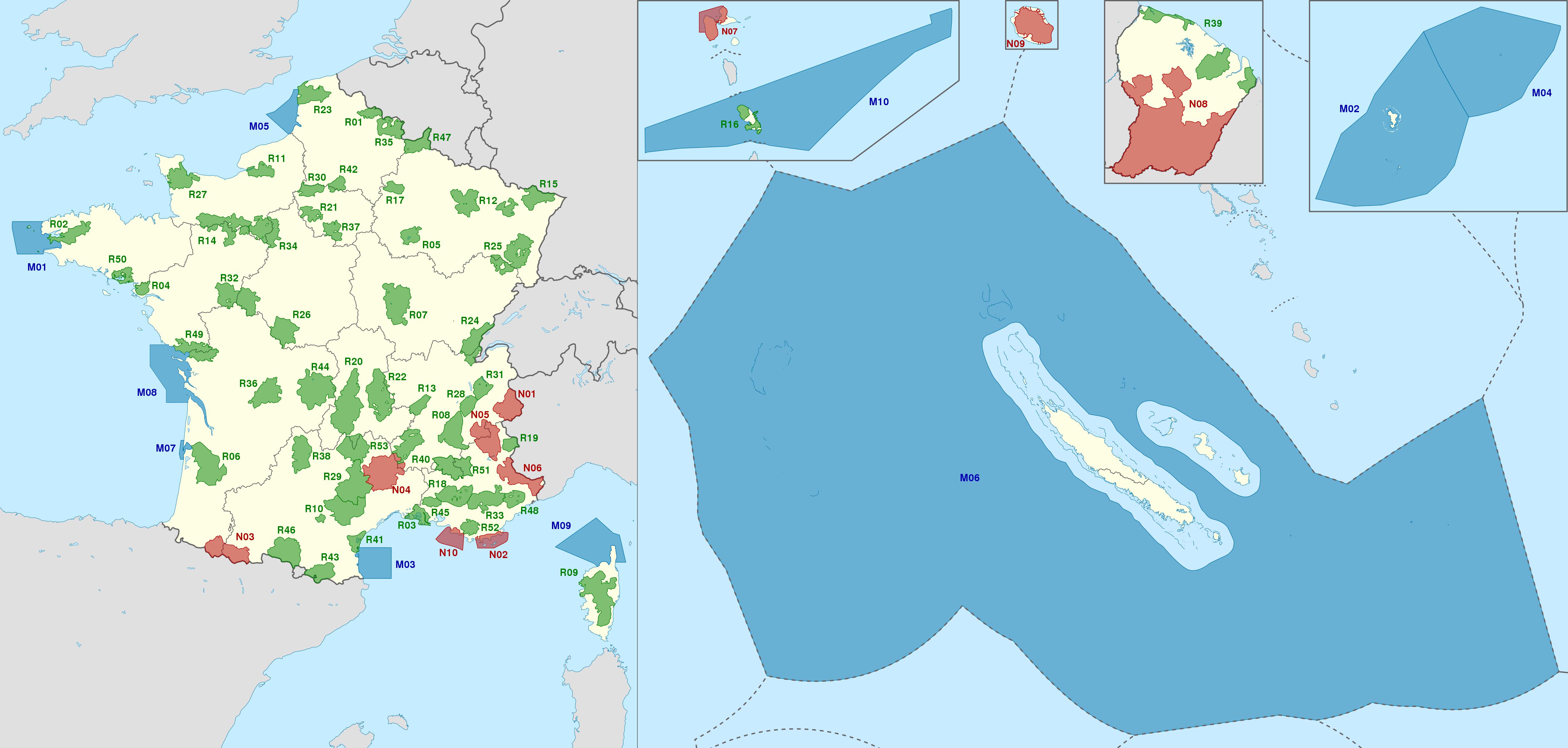 Parcs naturels régionaux en France - Liste complète