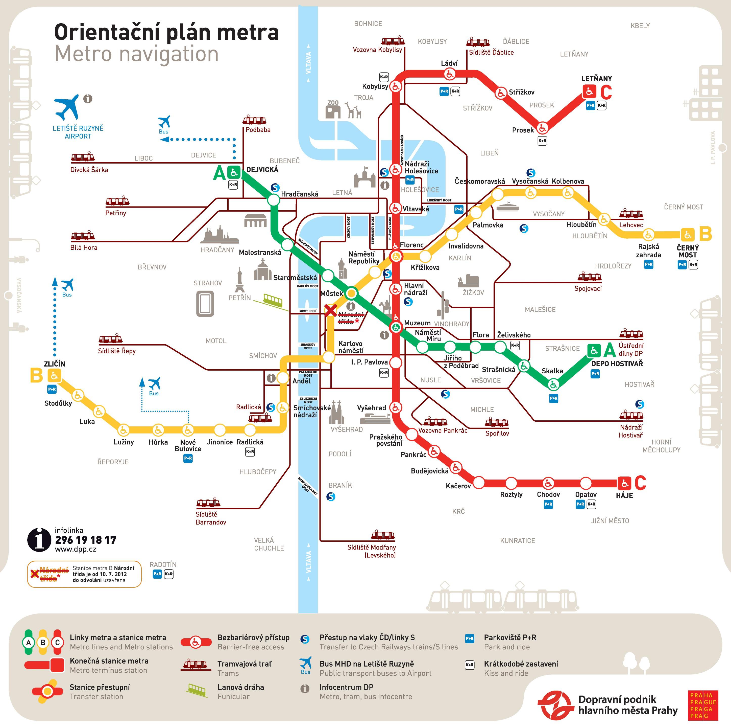 Carte de Prague en République tchèque - Plusieurs cartes